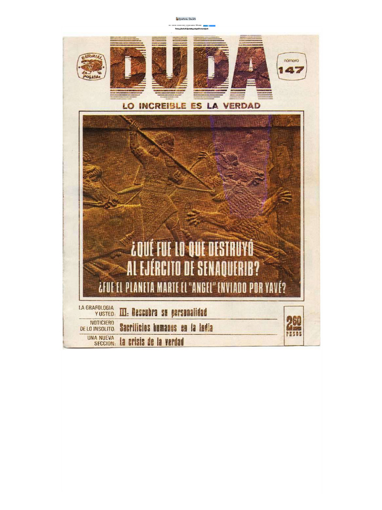 147 Que Fue Que Destruyo Al Ejercito de Senaquerib | PDF