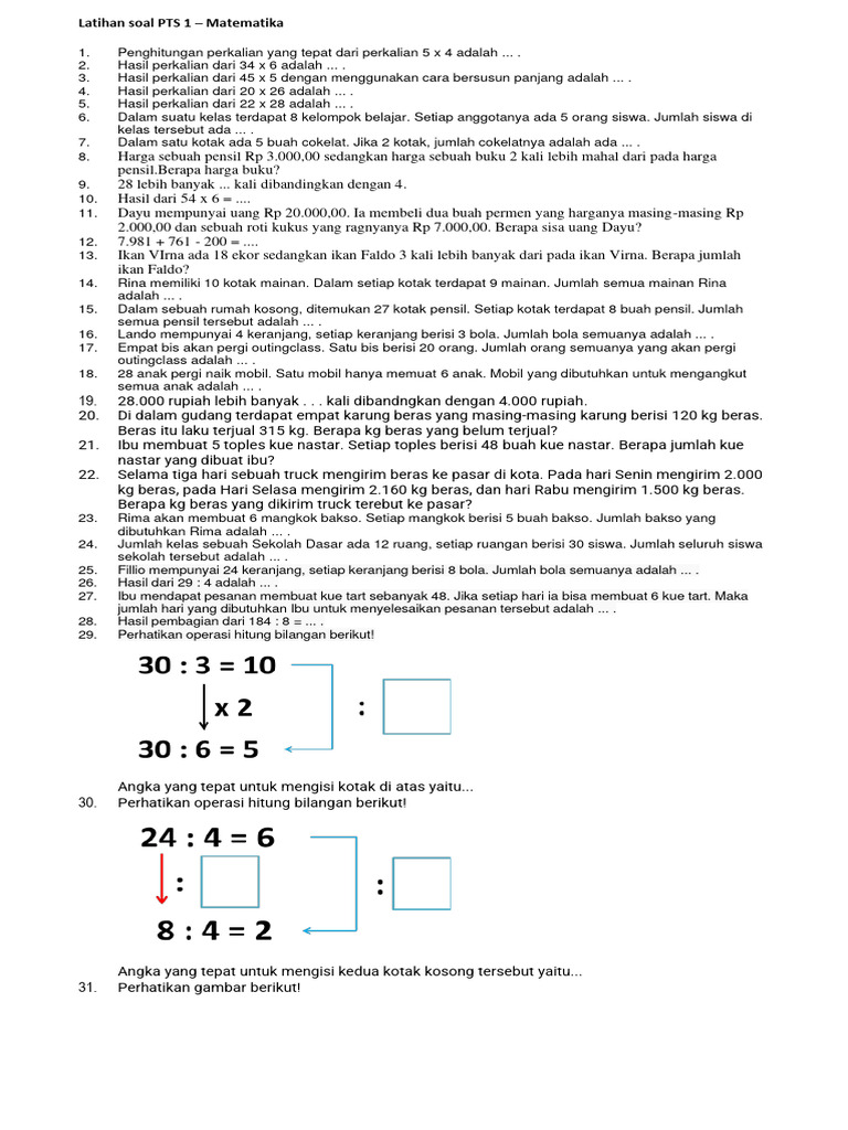 Latihan Soal PTS 1 | PDF