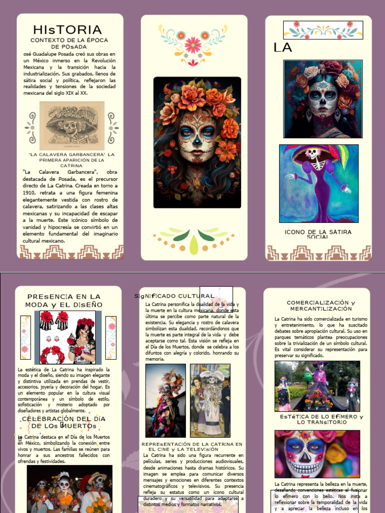 Historia y Significado de La Catrina | PDF | Las artes