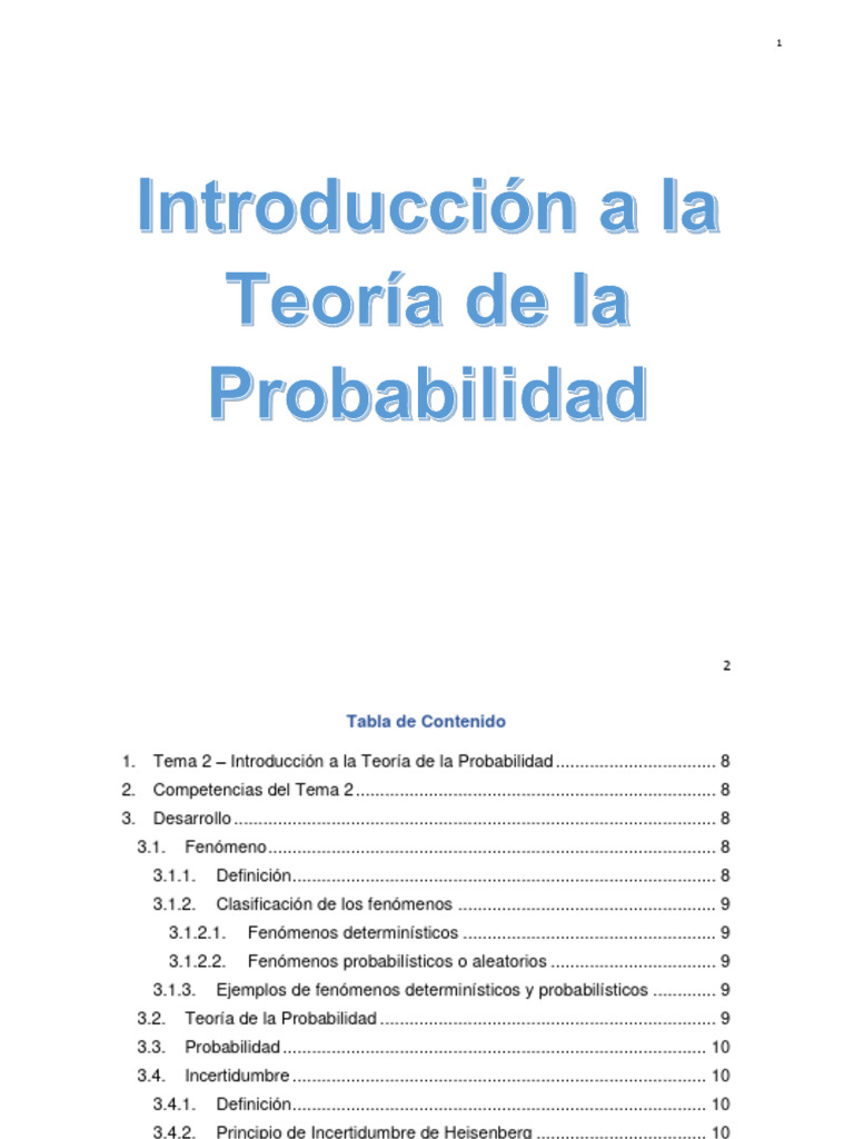 AE - T2 Introducción A La Teoría de La Probabilidad | PDF | Teoría de probabilidad | Probabilidad