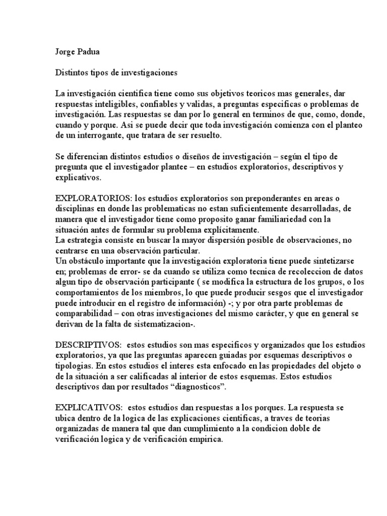 Tipos de Investigación Científica | PDF | Hipótesis | Teoría