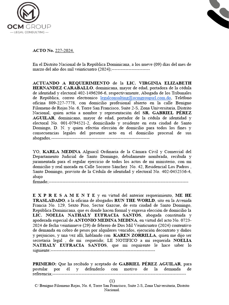 Constitucion De Abogado Vh Pdf República Dominicana Gobierno