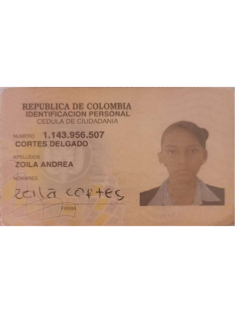 Cedula Andrea 1 | PDF