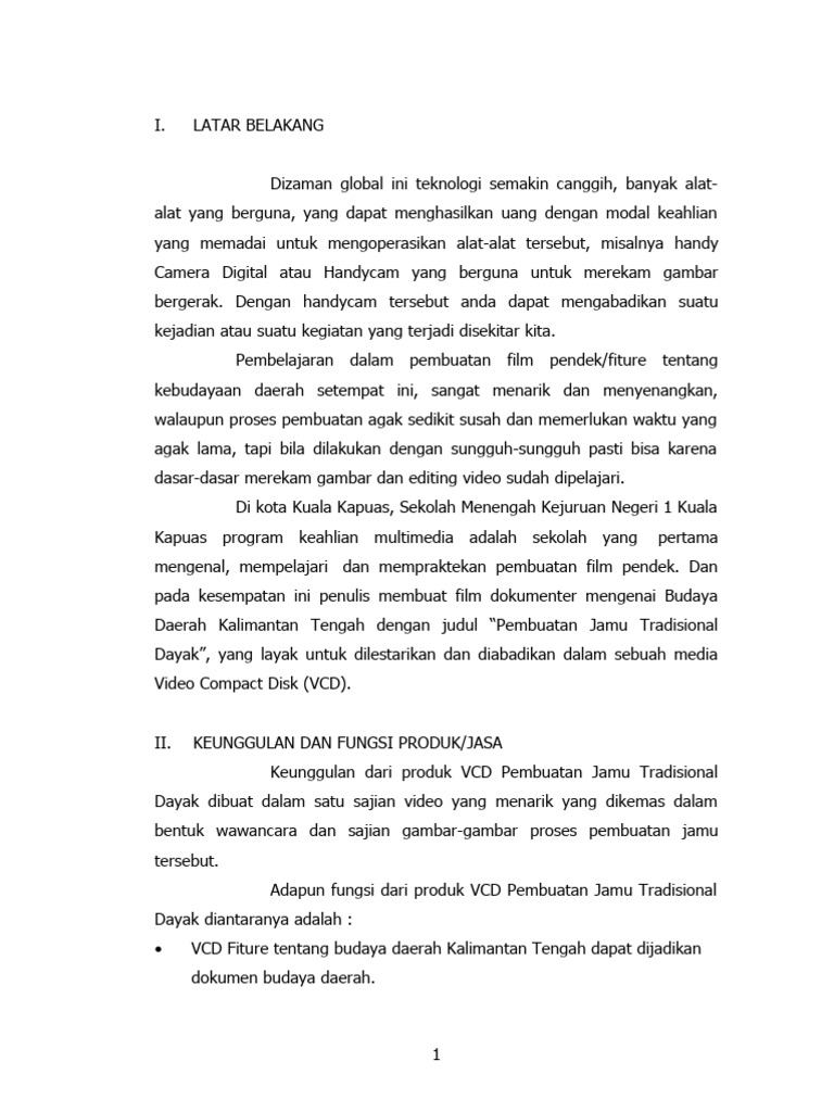 Contoh Isi Proposal | PDF