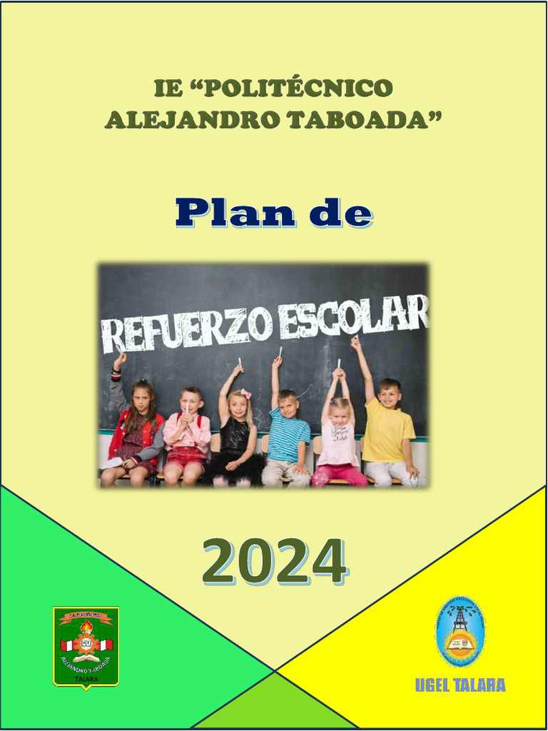 Plan de Refuerzo Escolar 2024 | PDF | Evaluación | Educación de la ...