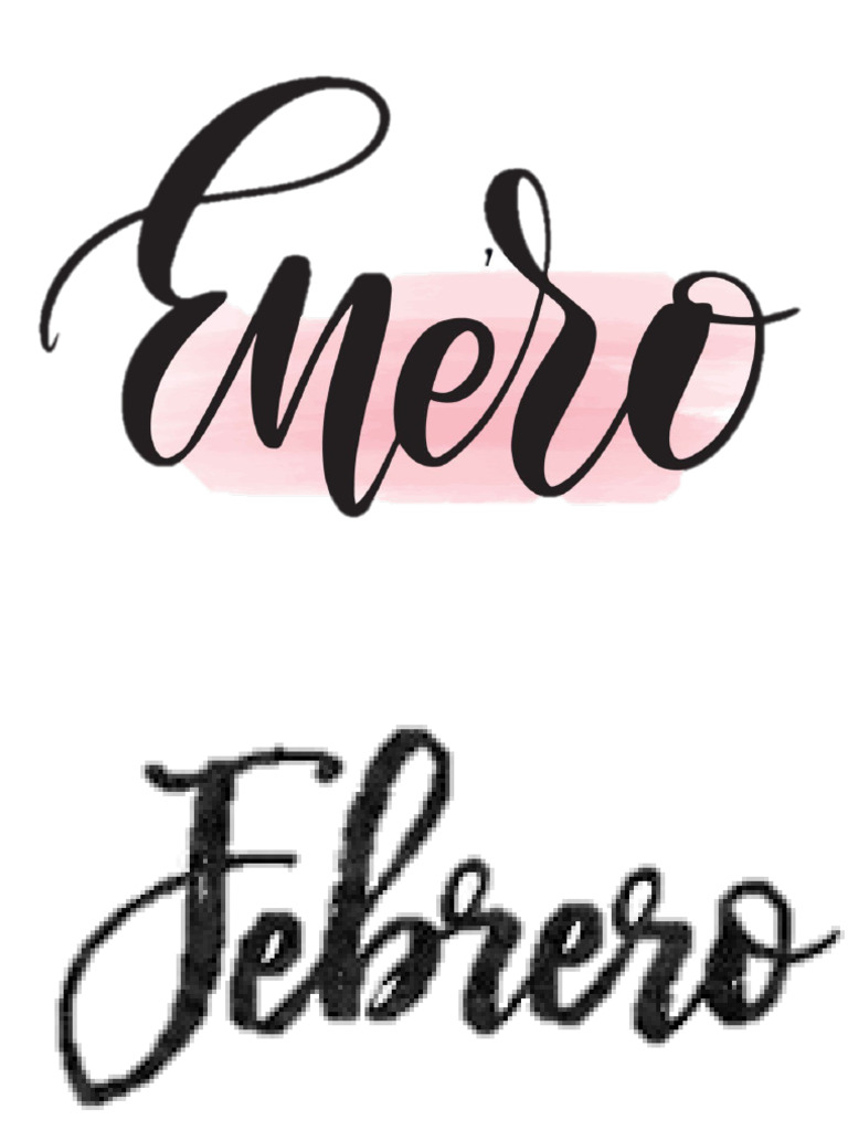 Meses Del Años Listo Imprimir Letering | PDF