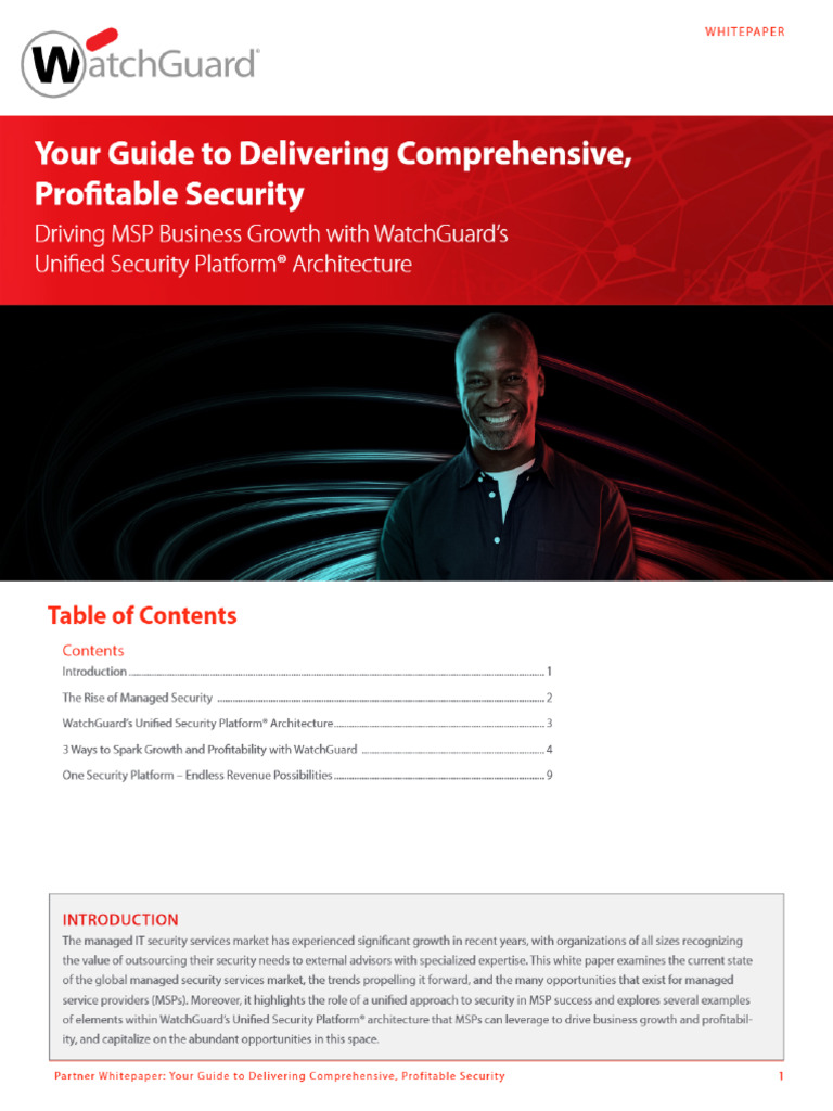 Driving MSP Growth With Unified Security - WatchGuard | PDF