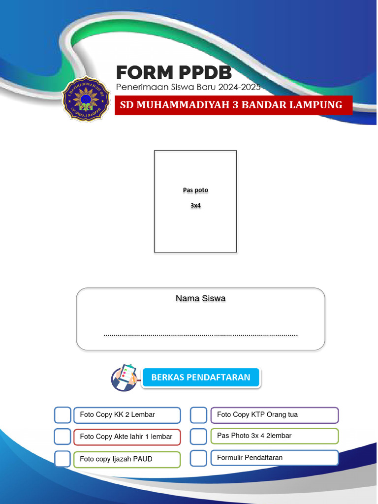 Formulir PPDB TP 2024-2025 SD | PDF