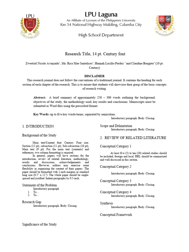 Research Manuscript Template 2 | PDF | Paragraph