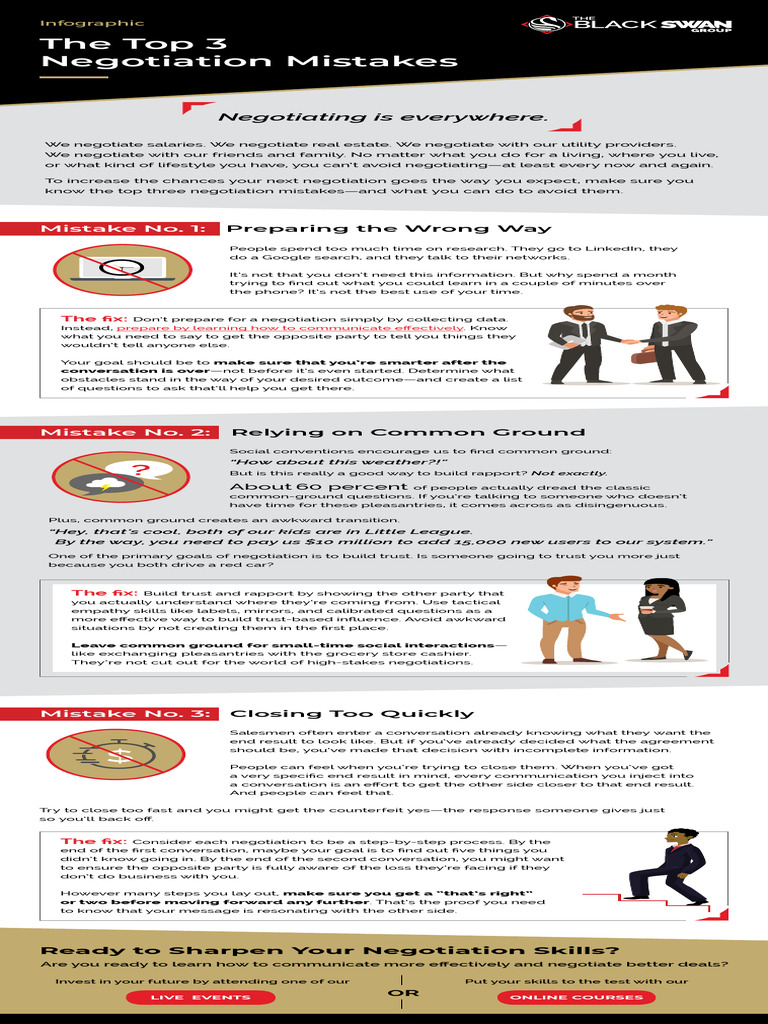 Top 3 Negotiation Mistakes | PDF | Negotiation | Conversation