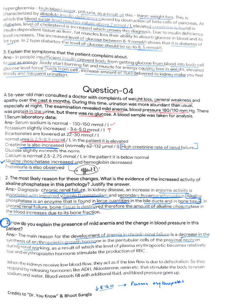 Question Bank | PDF | Thyroid Stimulating Hormone | Hypothyroidism