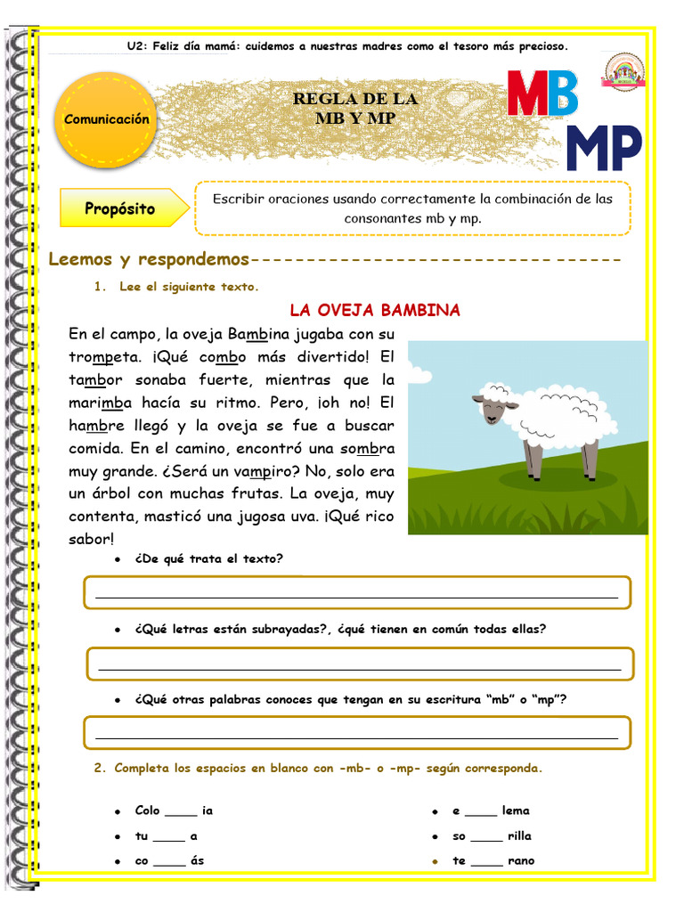 U2-Ficha-D2-Adcomu-Regla de La MB y MP | PDF