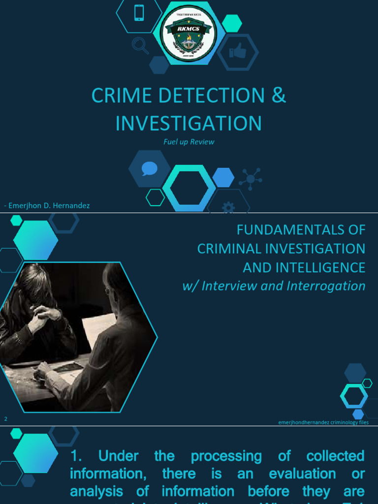 CDI 2024: Criminal Investigation Basics | PDF | Crime Scene | Crimes