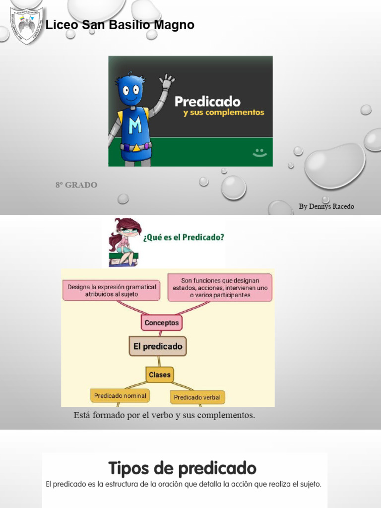 Ejemplos de Predicado en Español | PDF | Predicado (Gramática) | Verbo