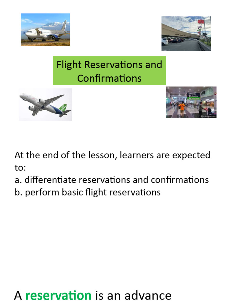 2nd Week Flight Reservation and Confirmation | PDF | Transport | Aviation
