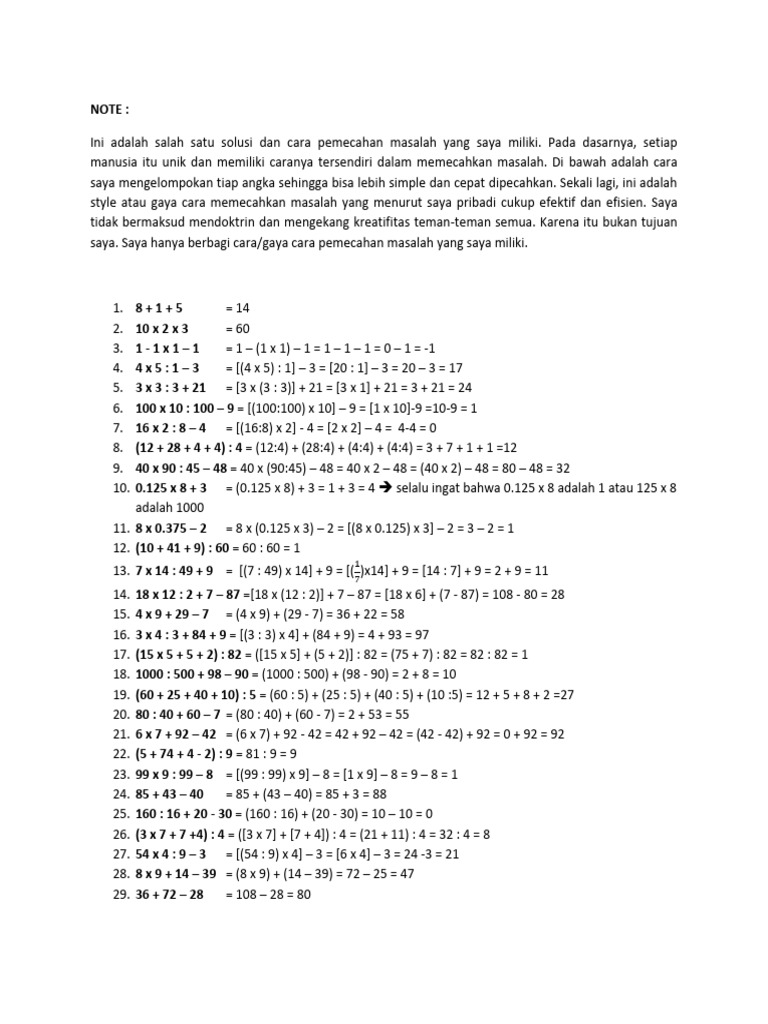 Efficient Math Problem Solving Techniques | PDF