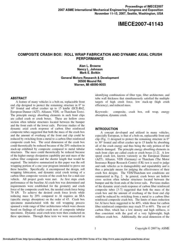 Crash Paper | Download Free PDF | Composite Material | Plywood