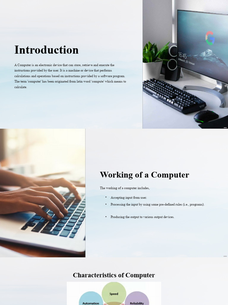 Characteristics of Computers Ppt | PDF | Computer Data Storage | Input/Output