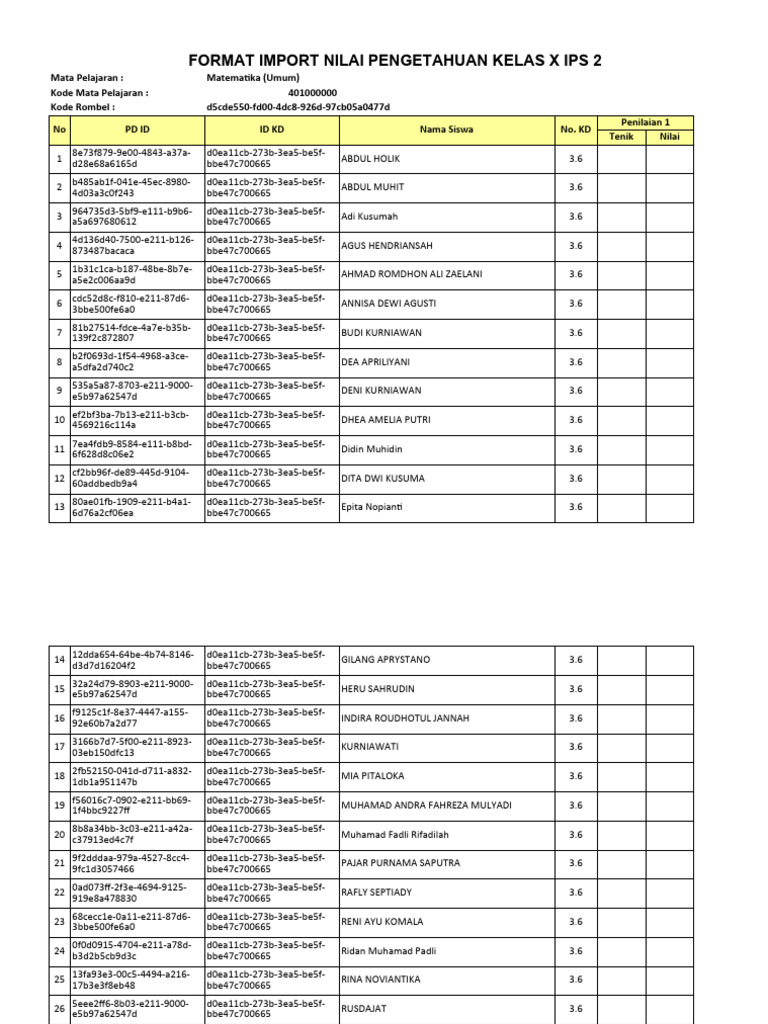 F Peng Matematika (Umum) X IPS 2 | PDF
