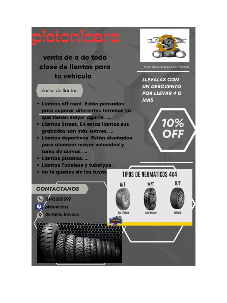 Anuncio Publicitario Llantas 1 | PDF