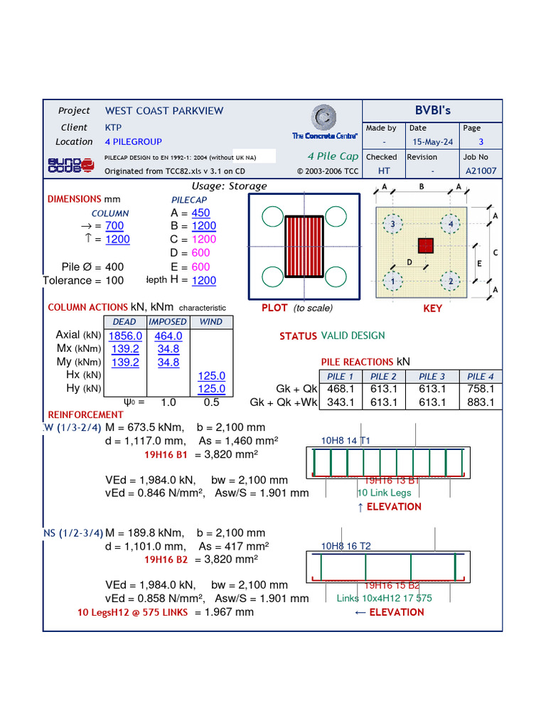 EC - RC Pilecap - 4PG | PDF
