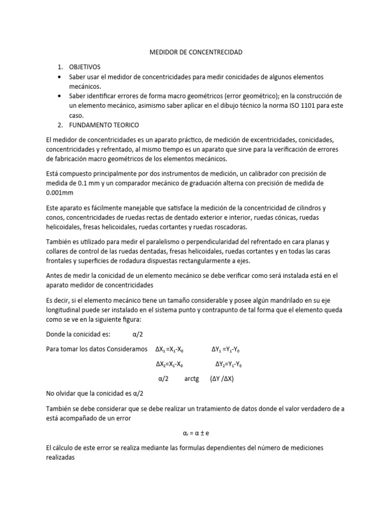 Uso del Medidor de Concentricidad | PDF | Medición | Engranaje
