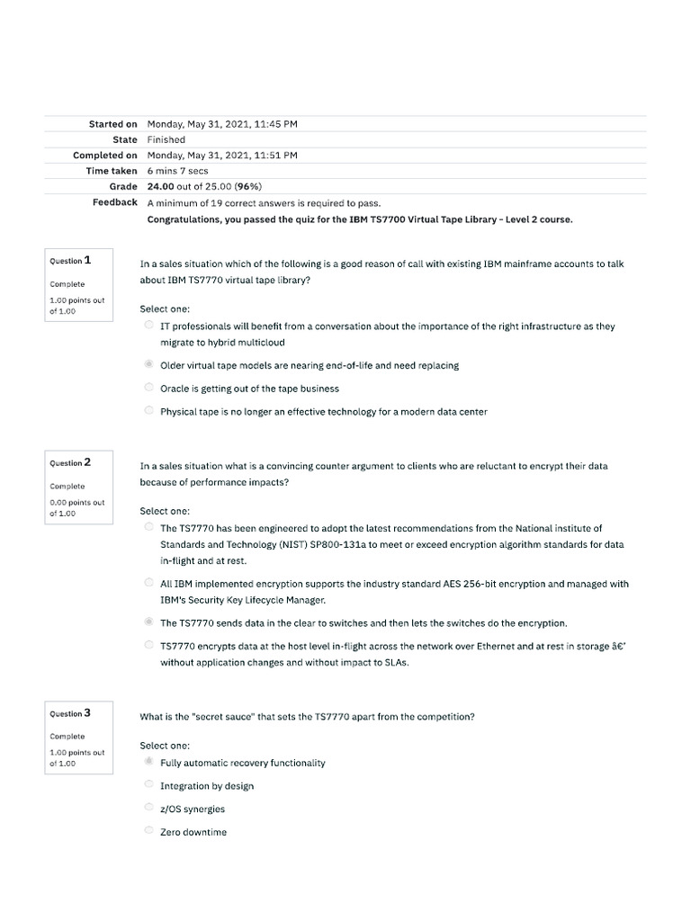 IBM TS7700 Virtual Tape Library | PDF | Computing | Computer Science