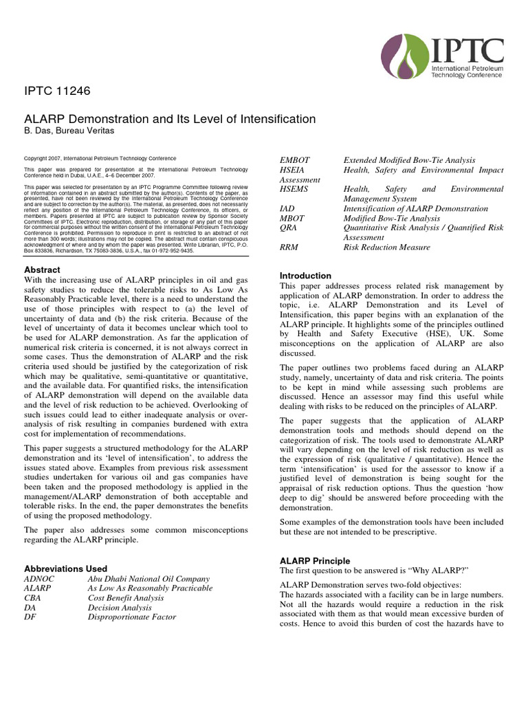 08 ALARP Demonstration and Its Level of Intensification | PDF | Risk ...