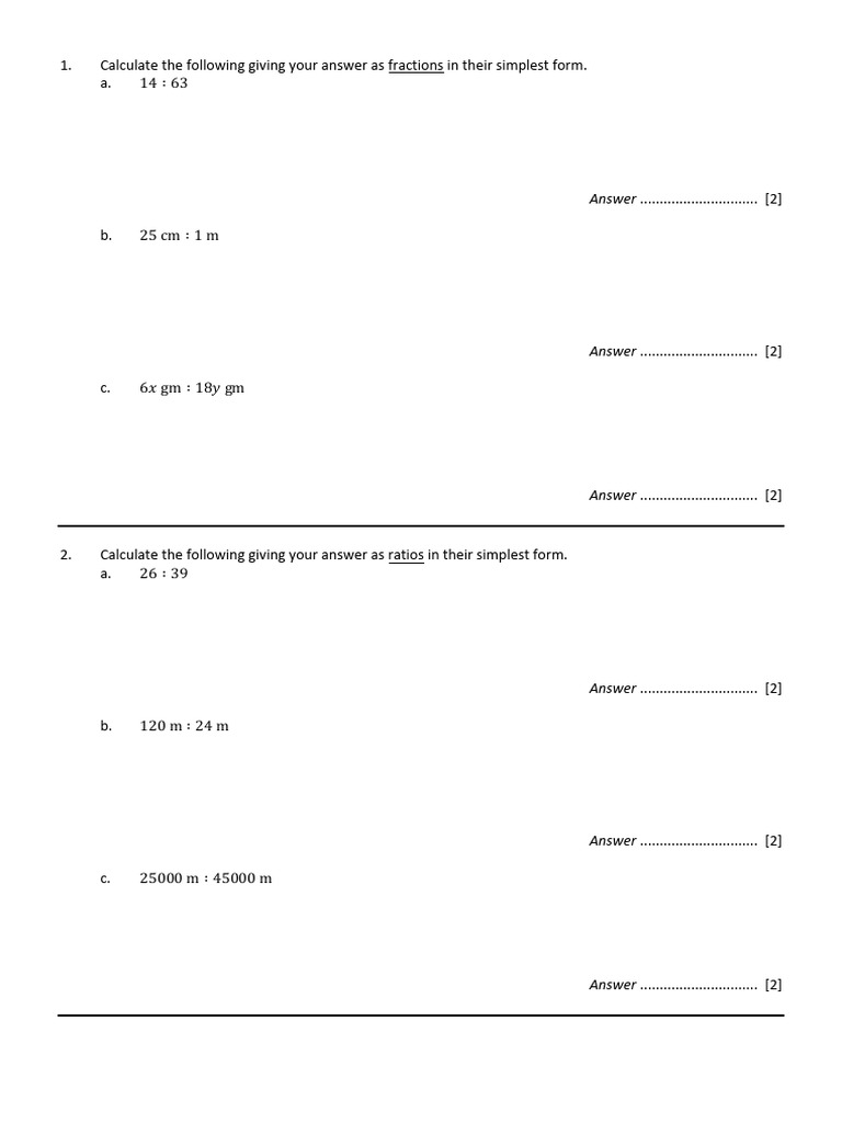 Grade 06 - Term 1 - Math D Exam | PDF | Ratio | Division (Mathematics)
