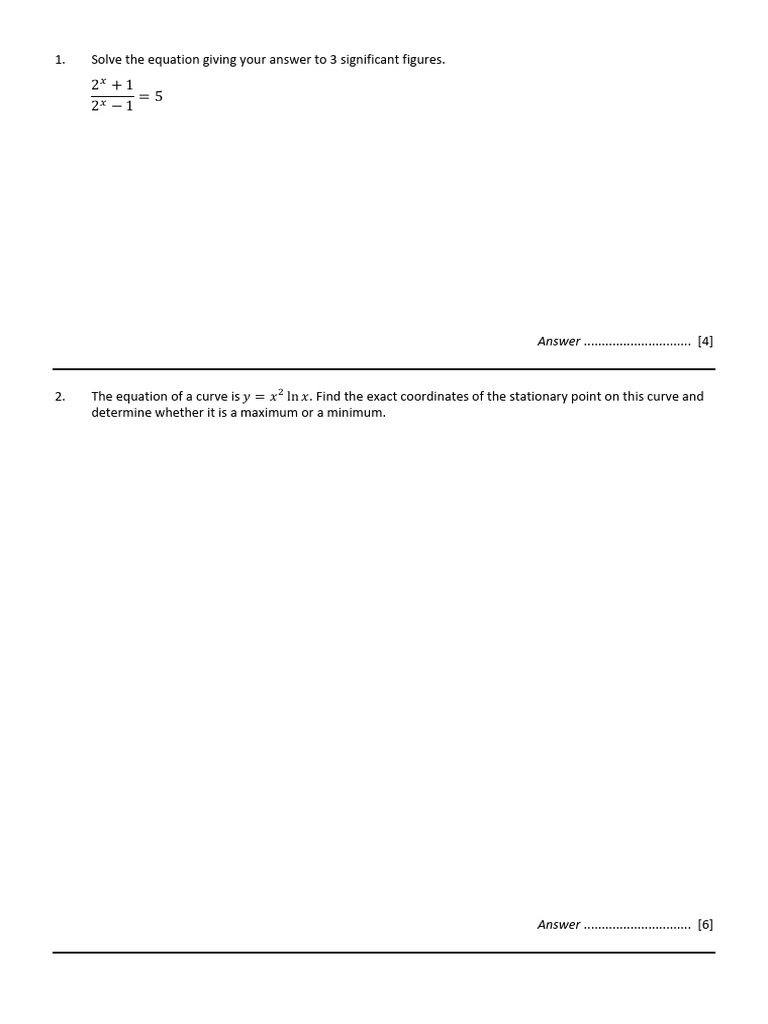 Grade 12 - Term 1 - P3 Exam | PDF | Equations | Polynomial