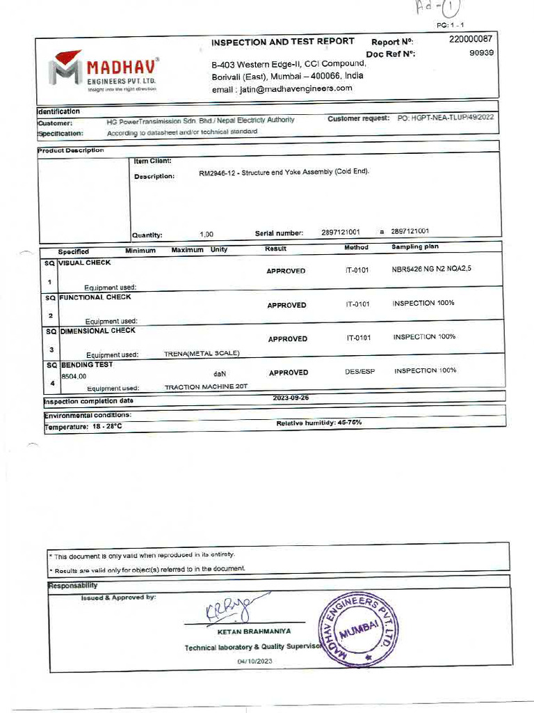 Tools Test Report12082023 | PDF