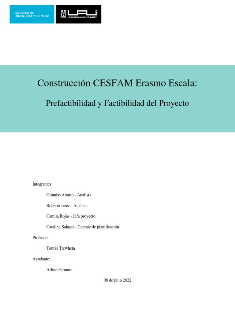 Entrega Final Construcción CESFAM Erasmo Escala | PDF | Andamio ...