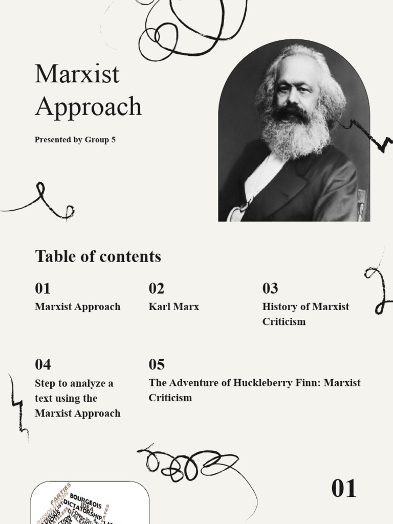 Marxist Approach | PDF | Karl Marx | Huckleberry Finn