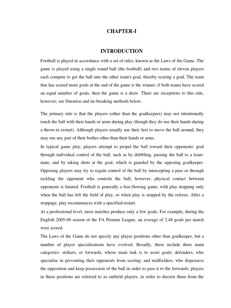 Overview of Football Rules and History | PDF | Strength Training ...