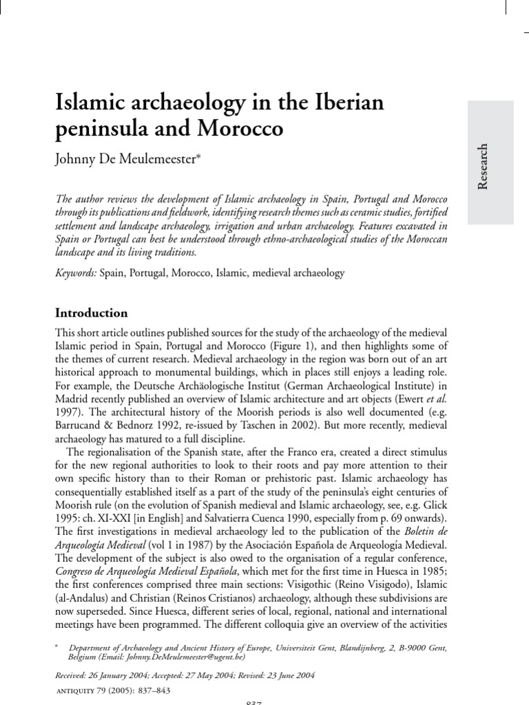 Islamic Arch. in Iberia | PDF | Spain | Archaeology