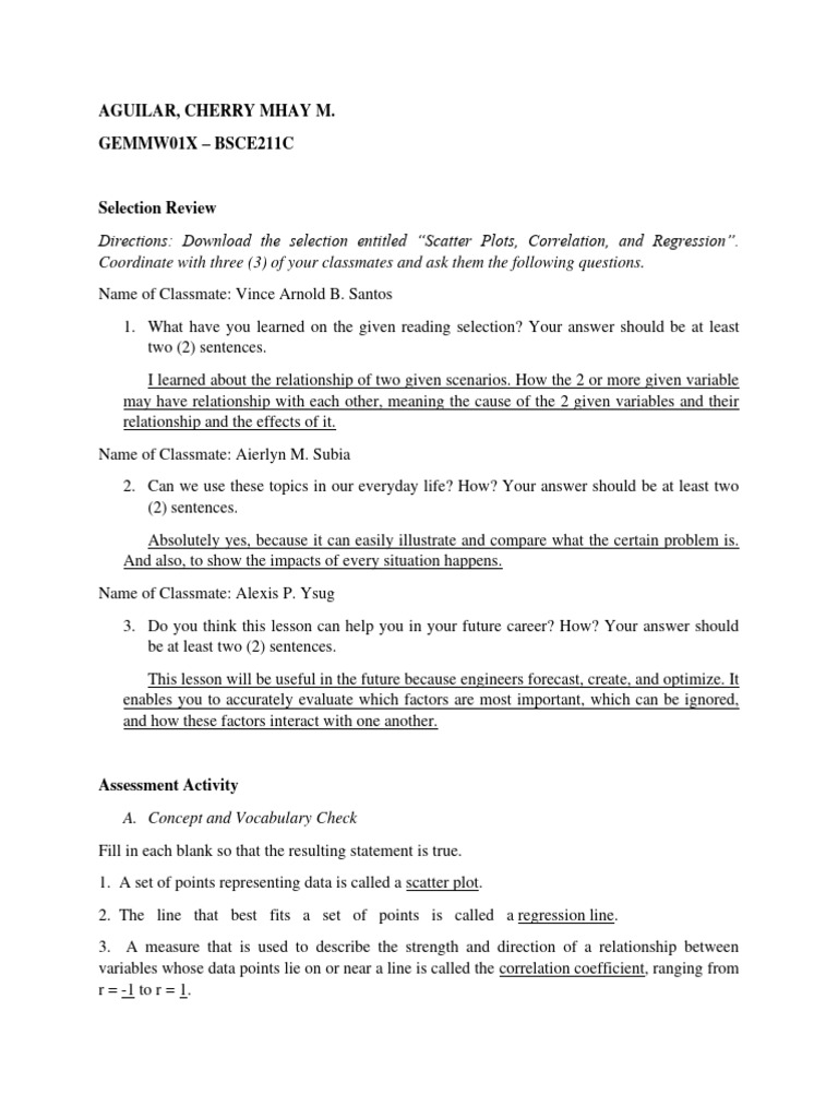 Aguilar, Cherry Mhay M. - MMW | PDF | Statistical Significance | Data Analysis