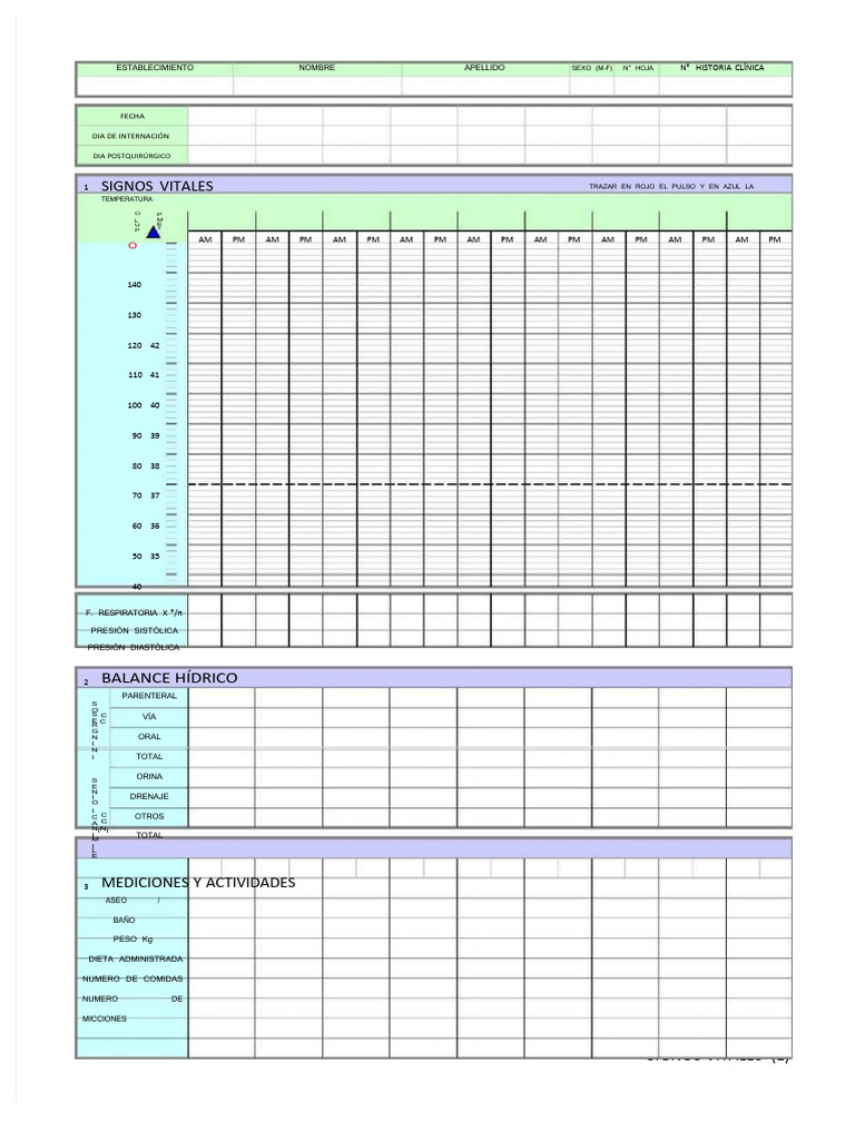 PDF Form 020 Signos Vitales | PDF | Fisiología | Sistema cardiovascular