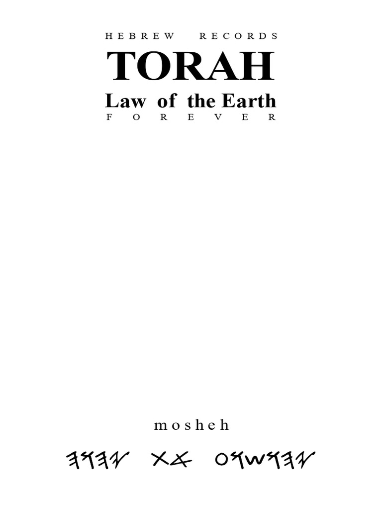 Torah - Law of The Earth - Hebrew Records - Free | PDF | Nevi'im | Torah