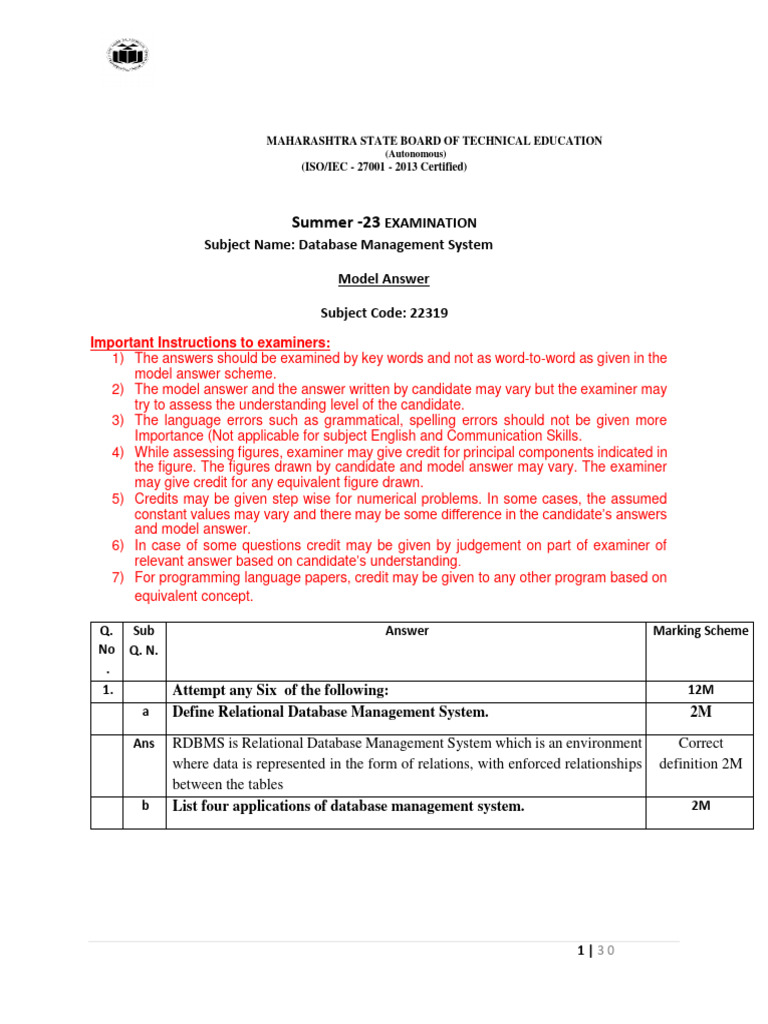 22319-2023-SUMMER-model-answer-paper (Msbte Study Resources) | PDF ...