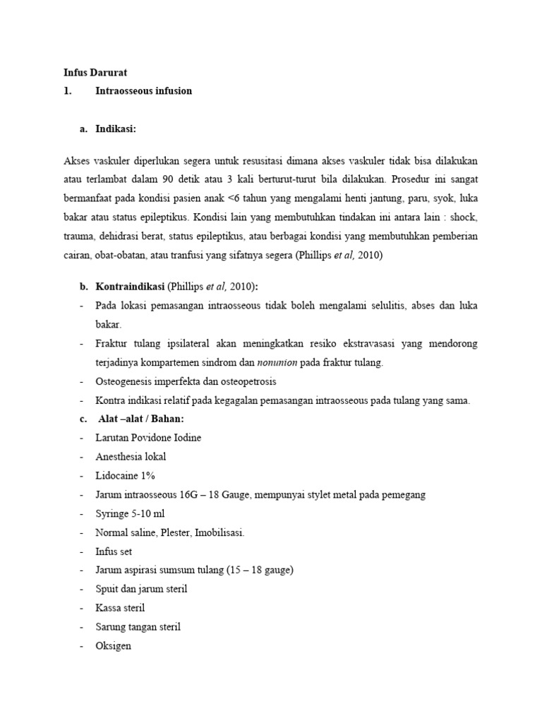 Akses Intraosseous untuk Infus Darurat | PDF