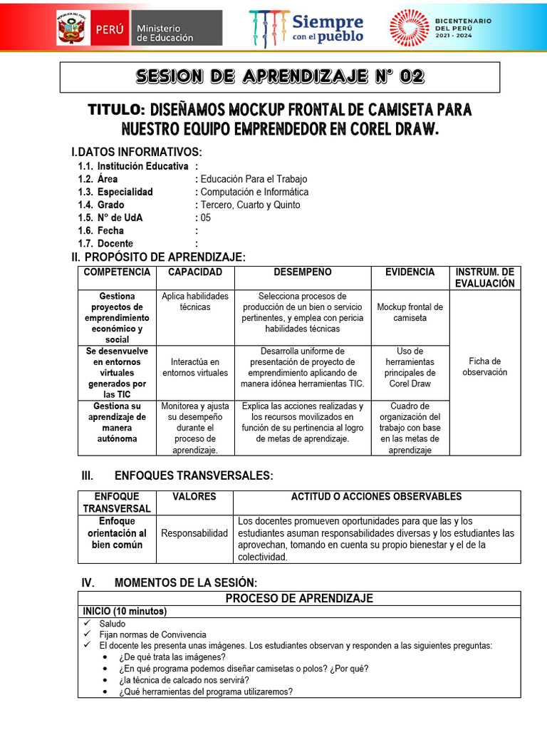 Sesion 02 | PDF | Aprendizaje | Iniciativa empresarial