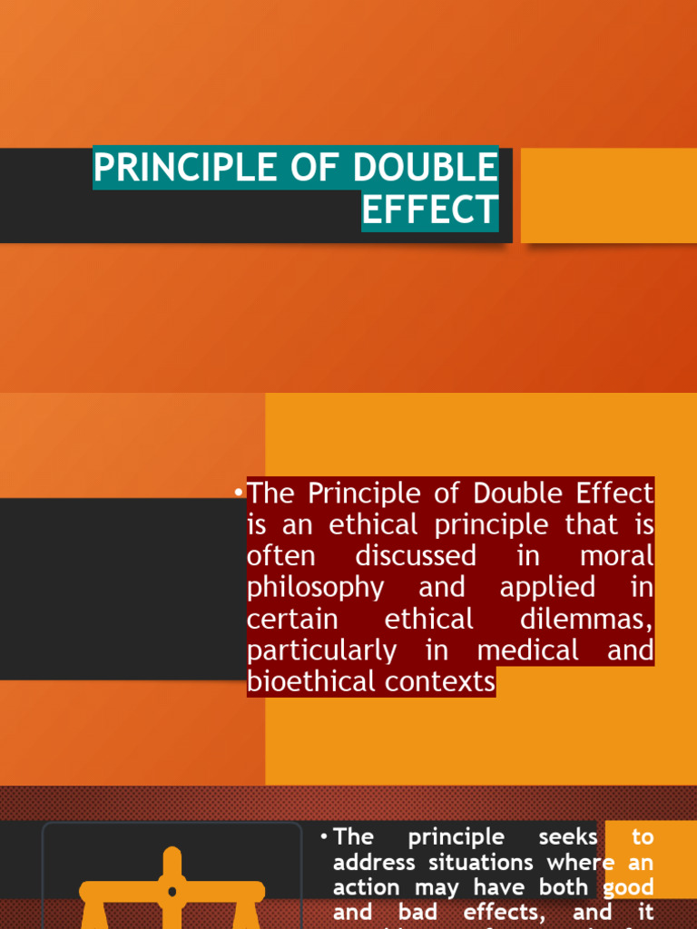 Principle of Double Effect | PDF | Morality | Intention