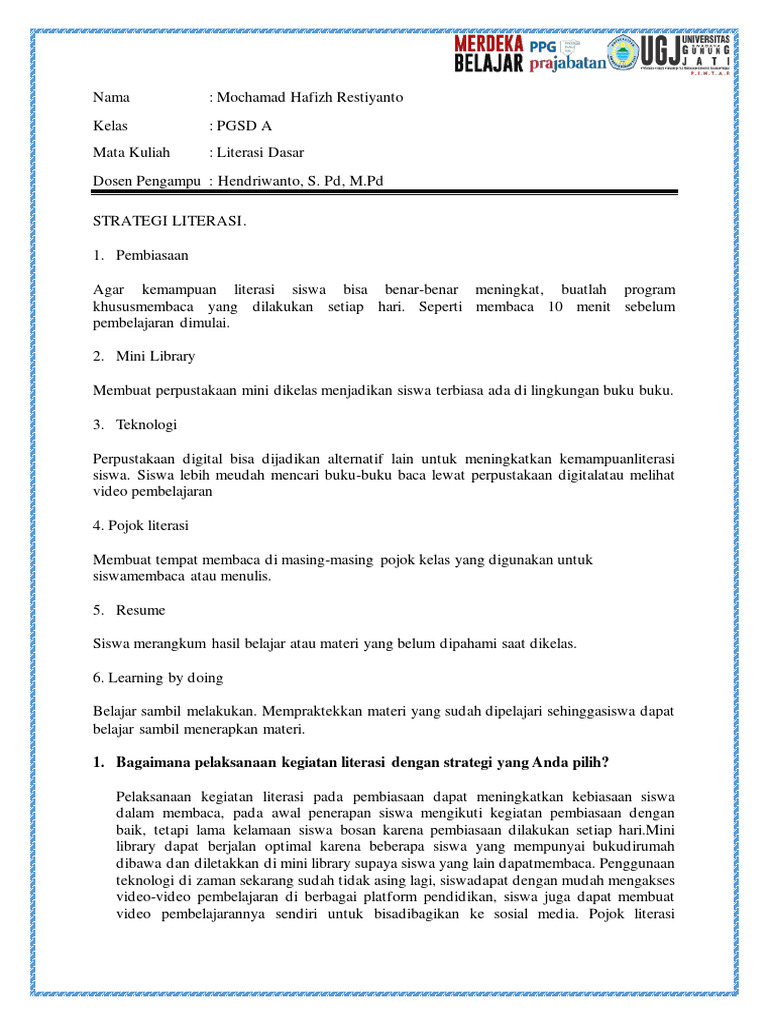 Hafizh - T2-5a. Pengumpulan Tugas Demonstrasi Kontekstual | PDF Hafizh - T2-5a. Pengumpulan Tugas Demonstrasi Kontekstual | PDF