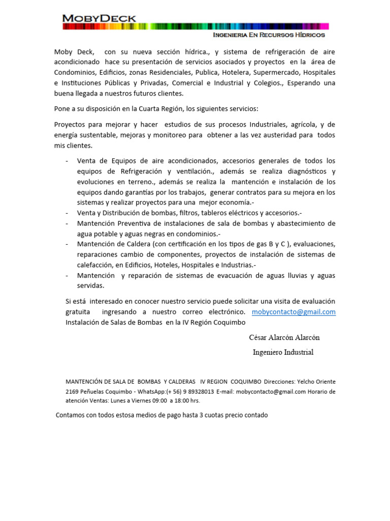 Presentacion de Moby Deck A Sus Clientes Nro 2 | PDF | Negocios