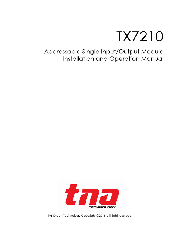 Tna Input Output Module Manual | PDF | Relay | Electronics