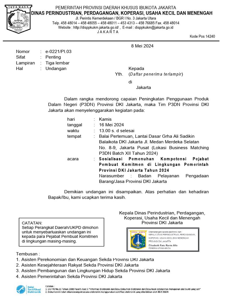 Sosialisasi P3DN DKI Jakarta 2024 | PDF