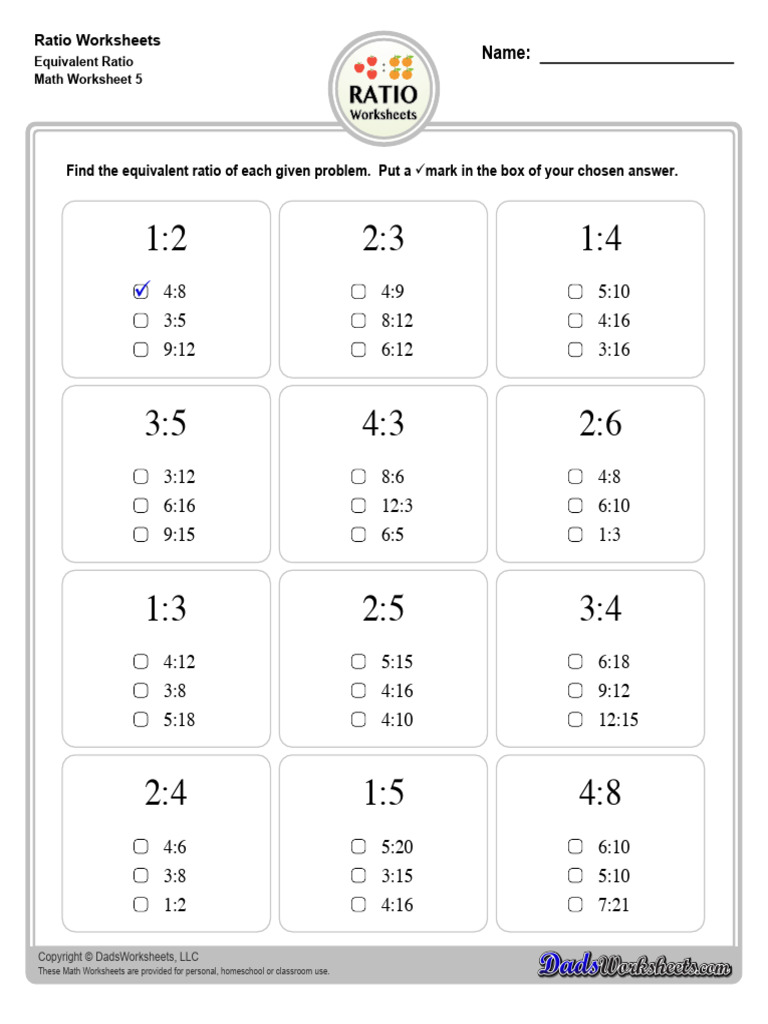 Ratio Equivalent Ratio v1 | PDF