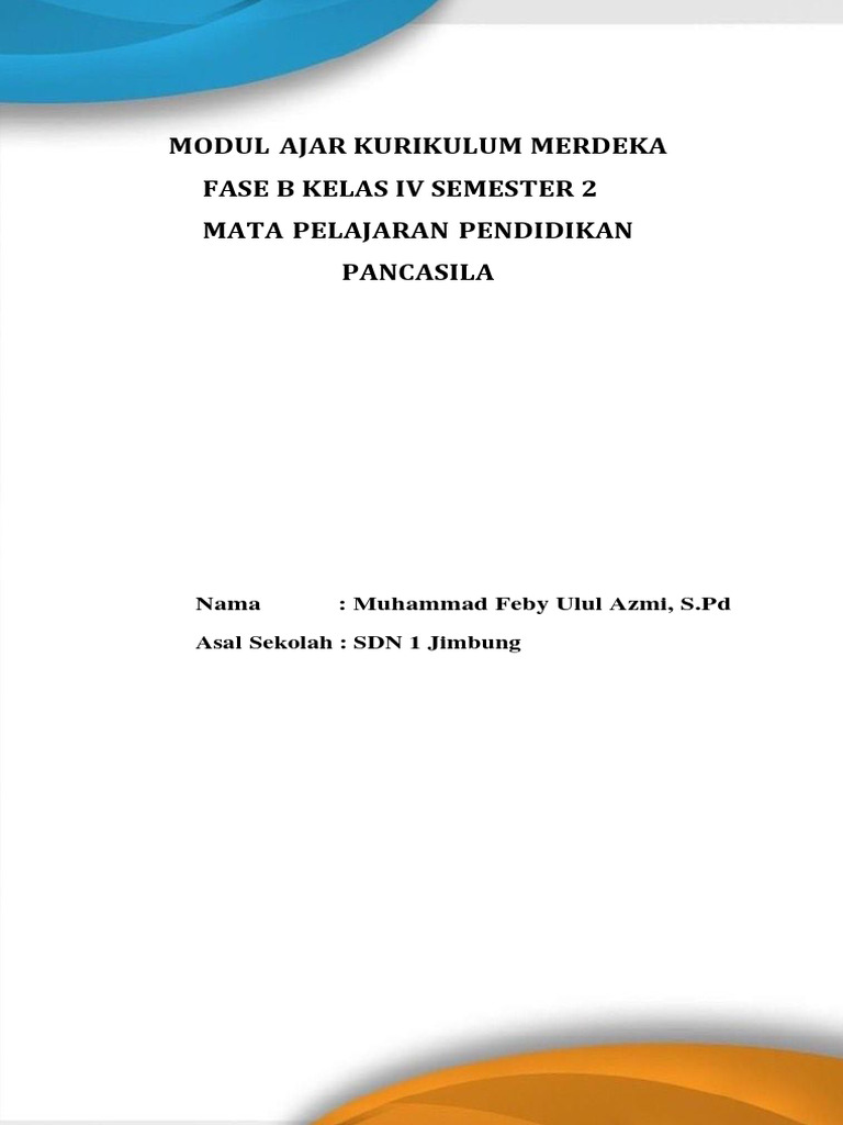 Modul Ajar Siklus II - Feby New | PDF