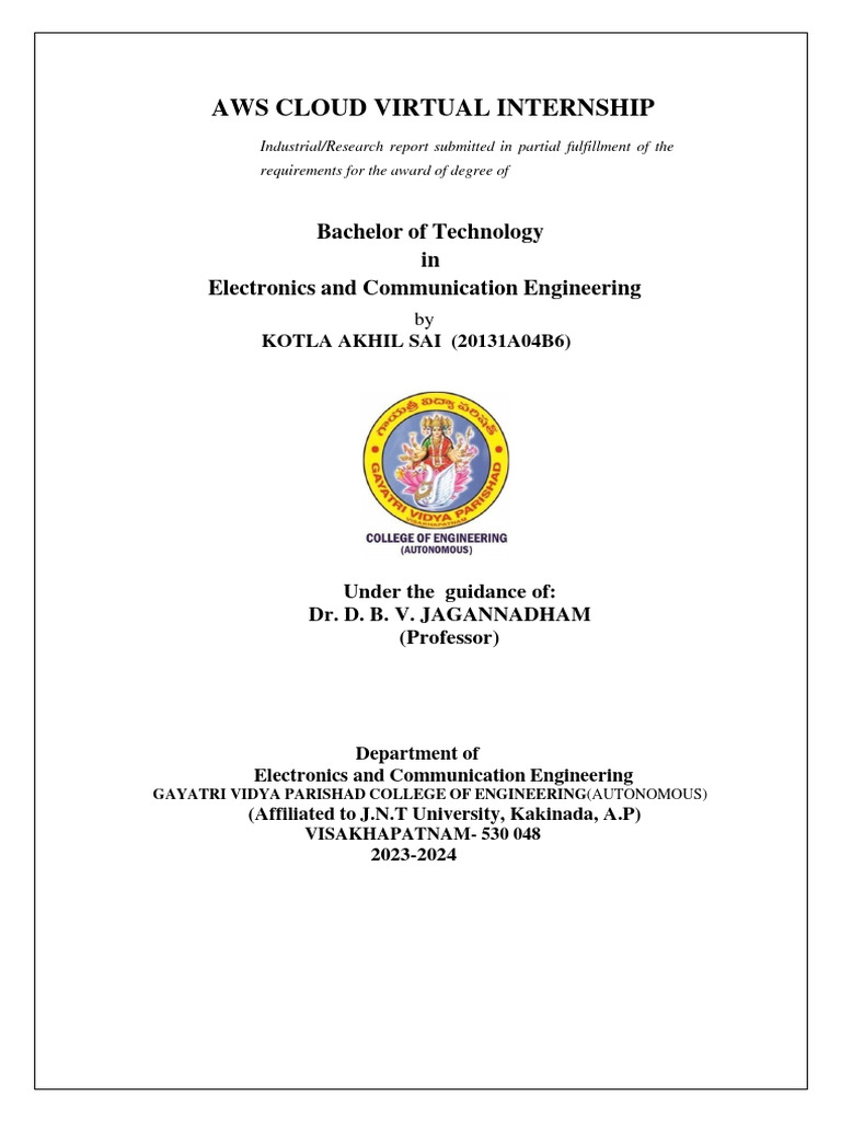 INTERSHIP1-converted akhil | PDF | Cloud Computing | Amazon Web Services
