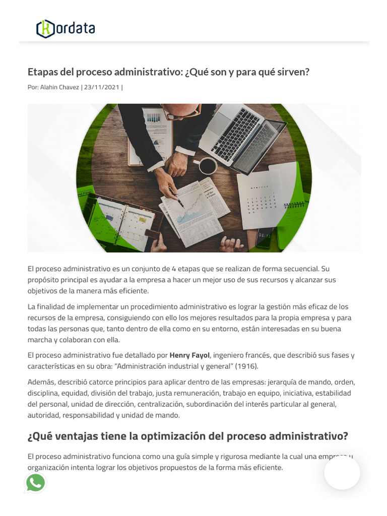 Etapas Del Proceso Administrativo - ¿Qué Son y para Qué Sirven | PDF ...